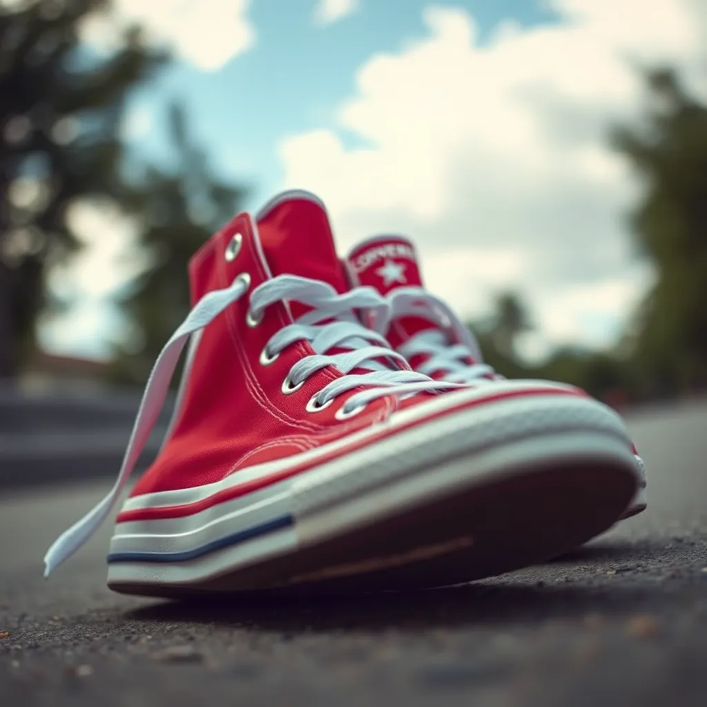 Exploring Red and White High Top Converse Sneakers