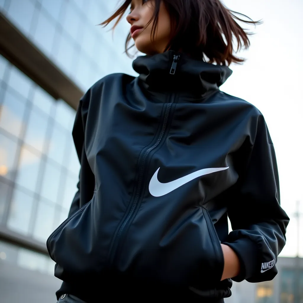Explore the Women's Black Nike Zip-Up Jacket